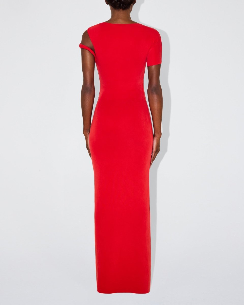 Sueded Stretch Twist Maxi Dress | Tomato – Khy