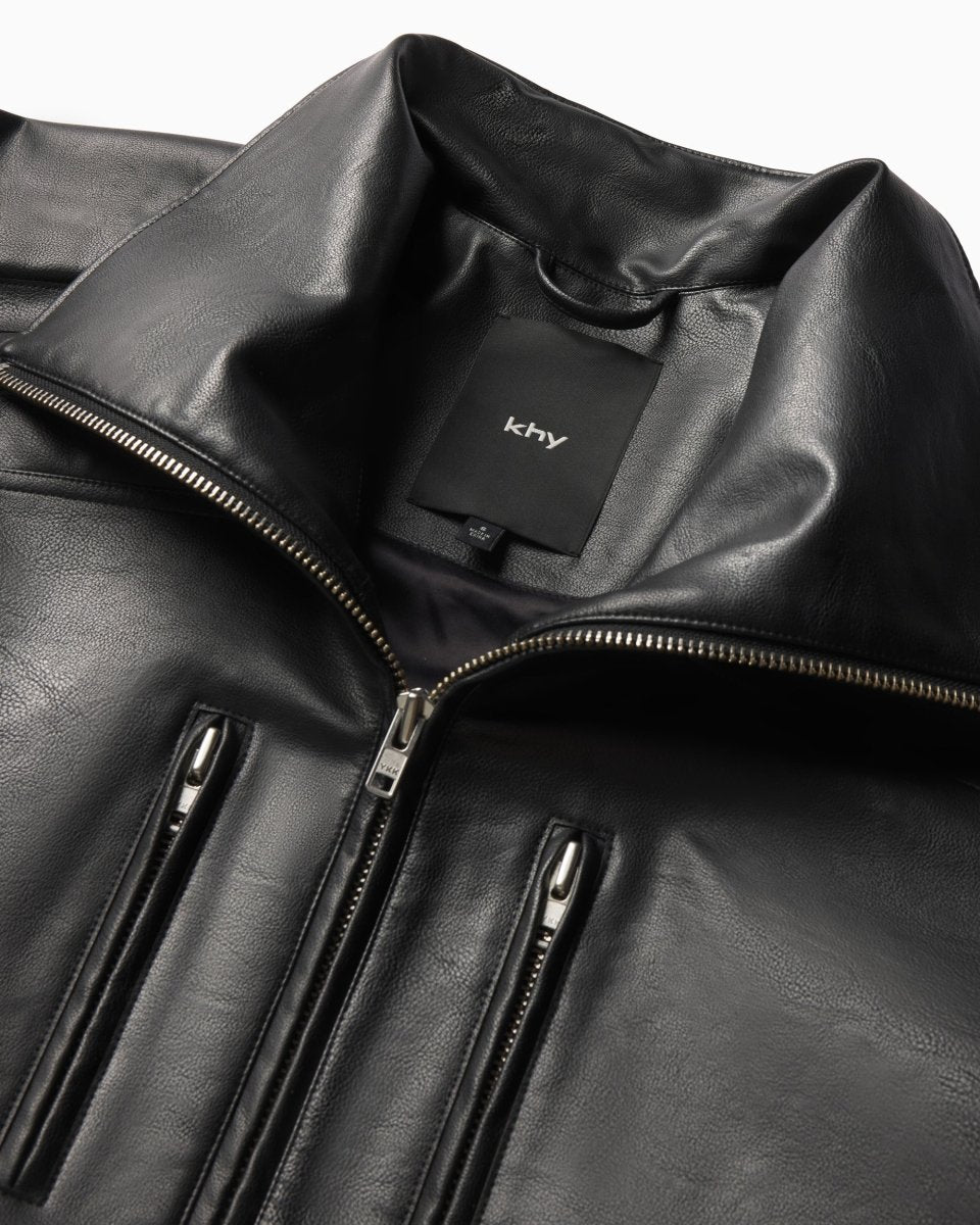 Faux Leather Trench | Black – Khy