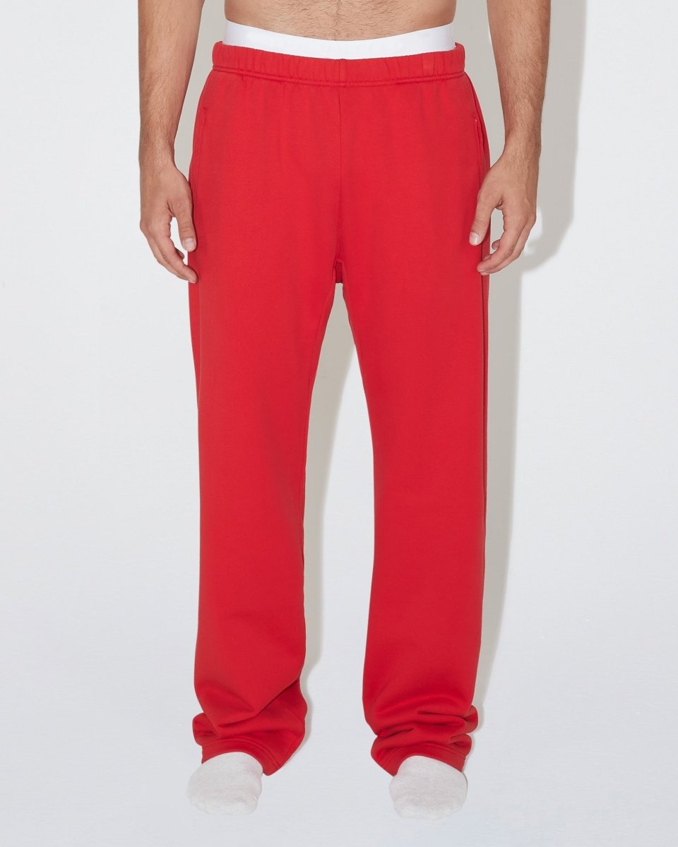 Fleece Straight Leg Pant | Red – Khy
