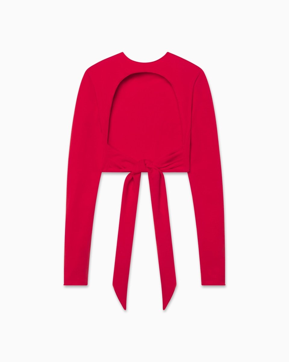 Long Sleeve Wrap Top | Red – Khy