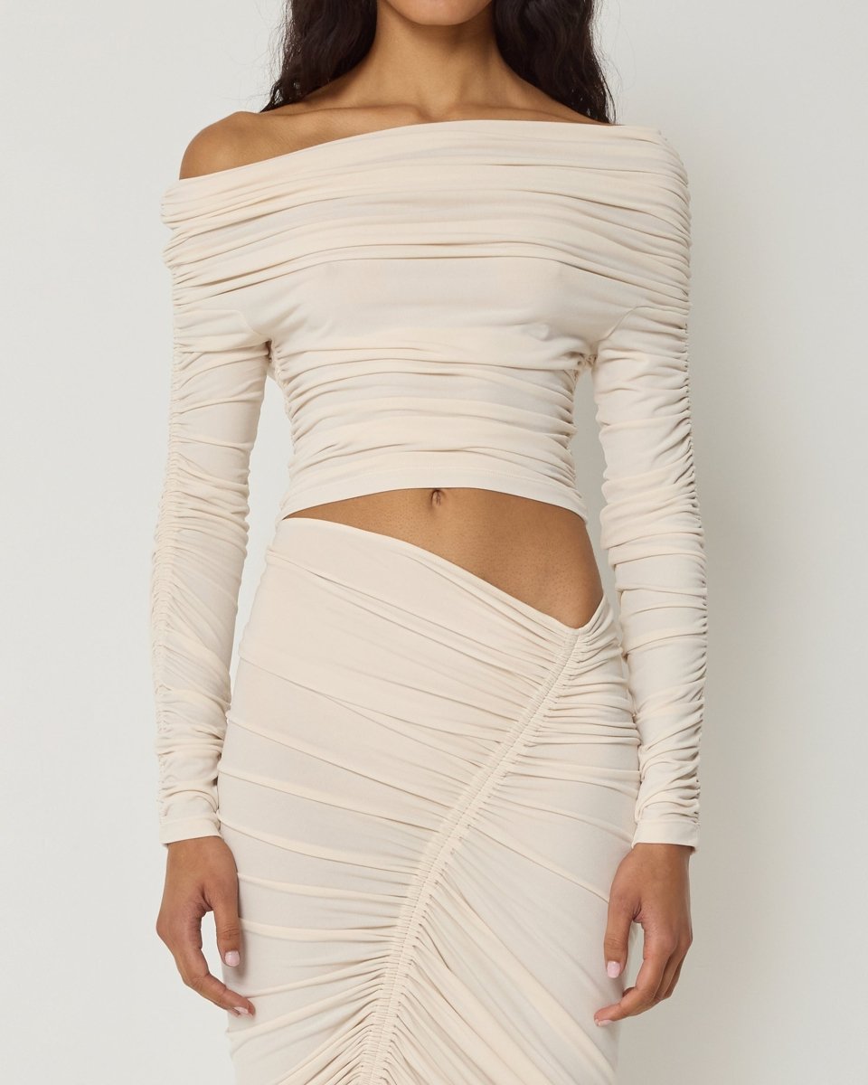 Long Sleeve Ruched Top | Shell – Khy