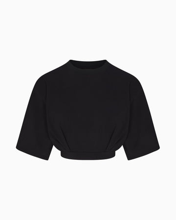 Boxy Cropped Tee | Black – Khy